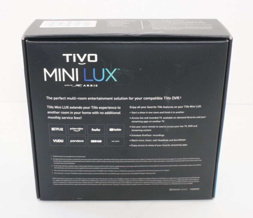 TiVo Mini Lux Vox Lifetime Service All In 4K Streaming Media Player ...