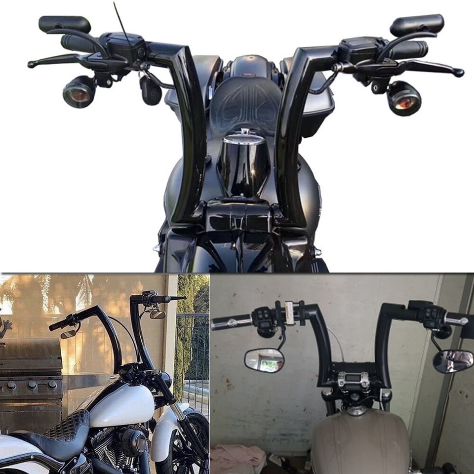 HANDLEBARS 12" DNA MONSTER FAT APE 2'' HANGER BARS 1.25" FOR HARLEY ...