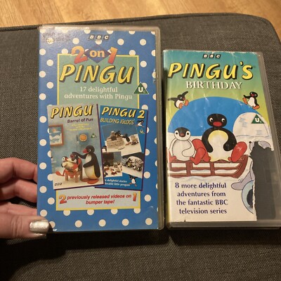 Pingu VHS - Pingu One & Two ( 2 on 1) & Pingu’s Birthday. BBC children ...
