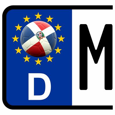 DOMINIKANISCHE Kennzeichen Aufkleber REP. BALL Flagge KFZ Motorrad ...