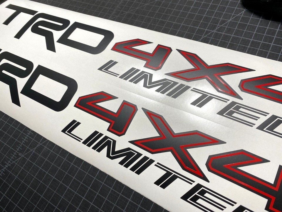 TRD 4X4 Limited decal vinyl bedside Fits Tundra Tacoma Toyata Truck ...