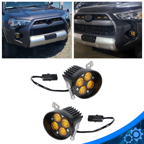 Amber LED Fog Lights Kit For Toyota Tacoma 4Runner Tundra 2010-2023 ...