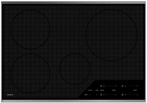 Wolf CI304T/S 30 Inch Induction Cooktop with 4 Cooking Zones, Stainless ...