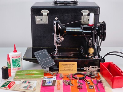 Superb 1957 Singer 222K Sewing Machine, Serviced, Electric PAT Tested ...