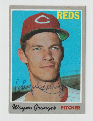 Wayne Granger - Signed 1970 Topps Baseball Card #73 - Cincinnati Reds ...