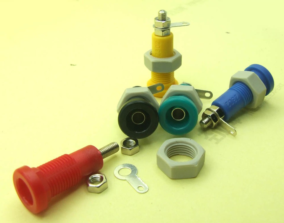 10 PCS 5 colors 3mm Banana jack socket for Binding Post Probes ...