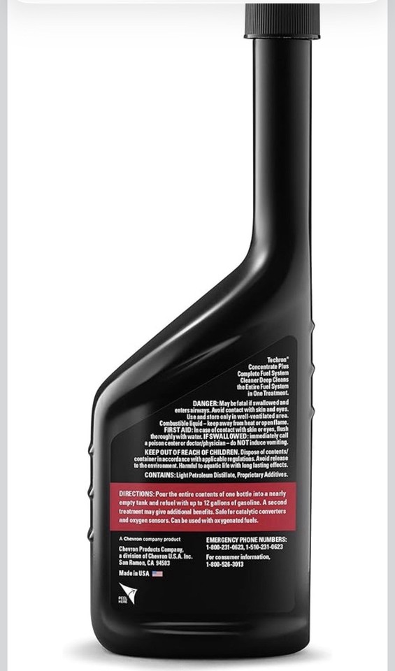 Chevron 67740-CASE Techron Concentrate Plus Fuel System Cleaner - 12 oz ...