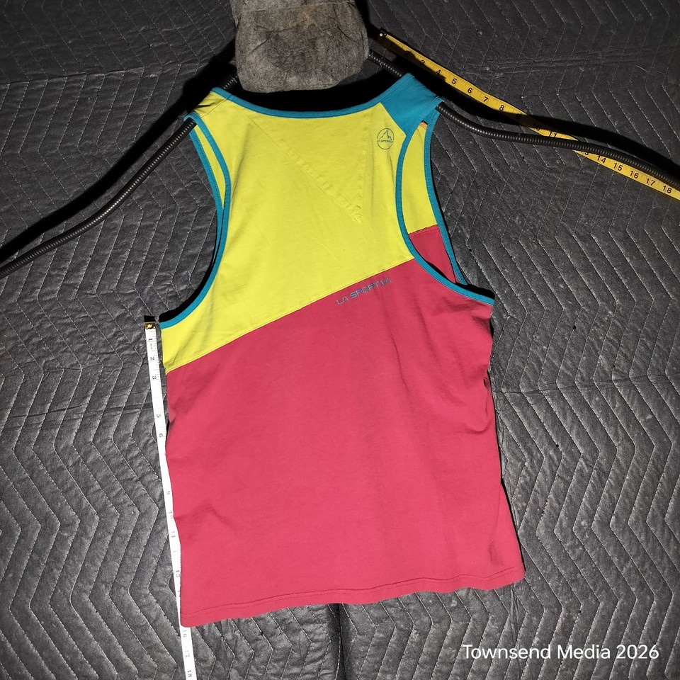 La Sportiva Dude Tank in the Cardinal Red/Lemonade colorway Large | eBay