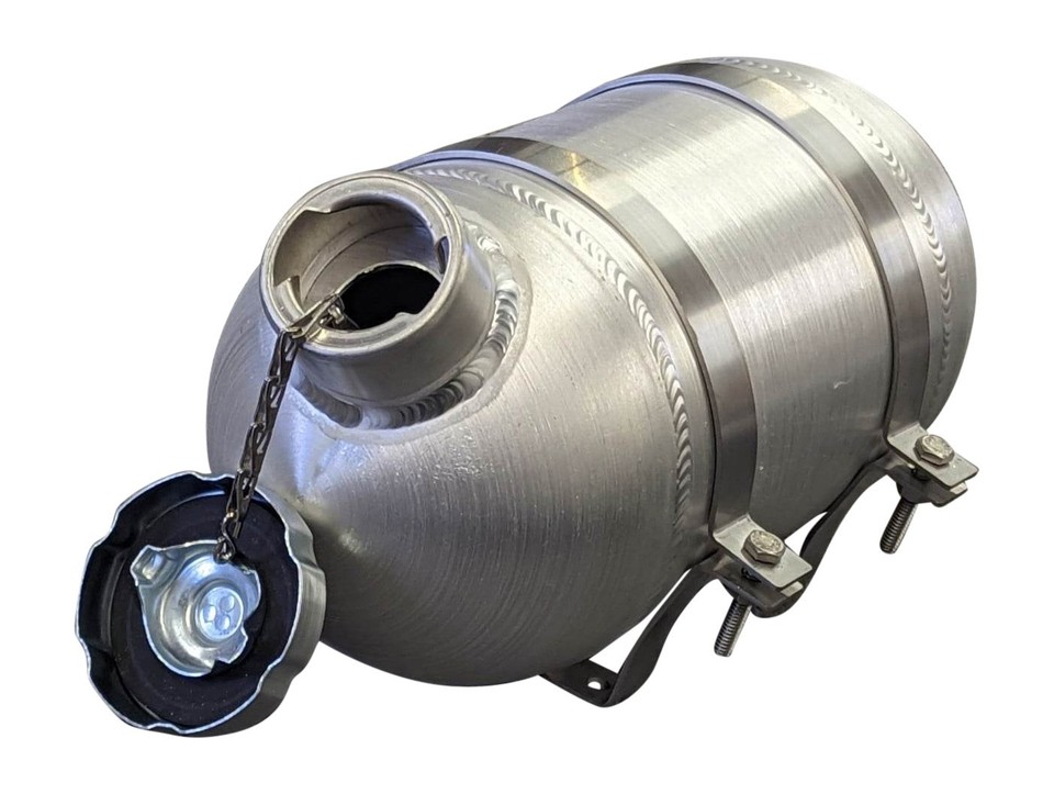 6x8 Round Spun Aluminum Gas Tank .60 Gallon - Mini Bike, Riding Mower 1 ...