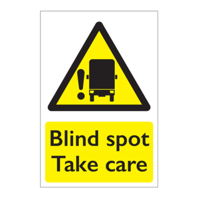 Blind Spot Take Care Warning Sticker HGV / Van / Lorry / Danger Sticker ...