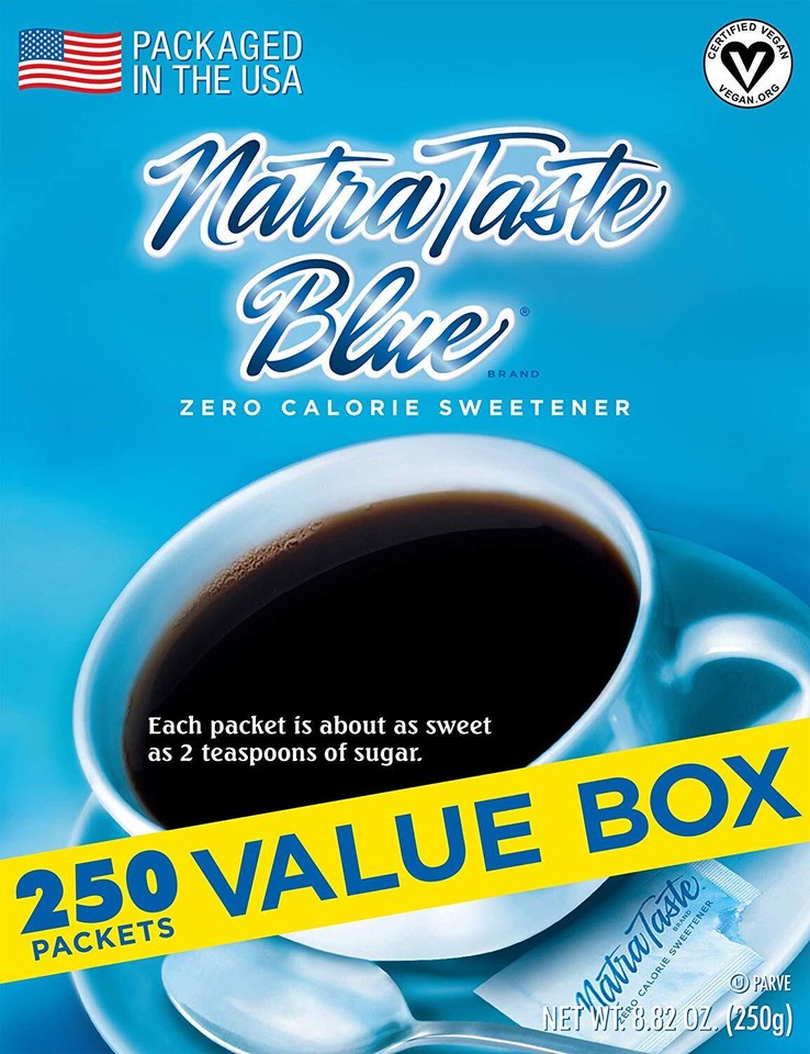 NatraTaste Blue Zero Calorie Sweetener, 250 Count Packets | eBay