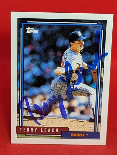 PERSONAL AUTOGRAPH signed on card: Terry Leach 1992 Topps #644 | eBay
