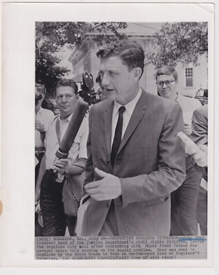 JOHN DOAR CIVIL RIGHTS Justice Dept. Leader in BOGALUSA LA * VINTAGE ...