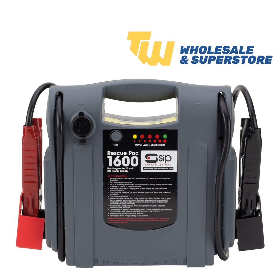 SIP Battery Booster Rescue Pac Heavy Duty Jump Start Booster Vehichle ...