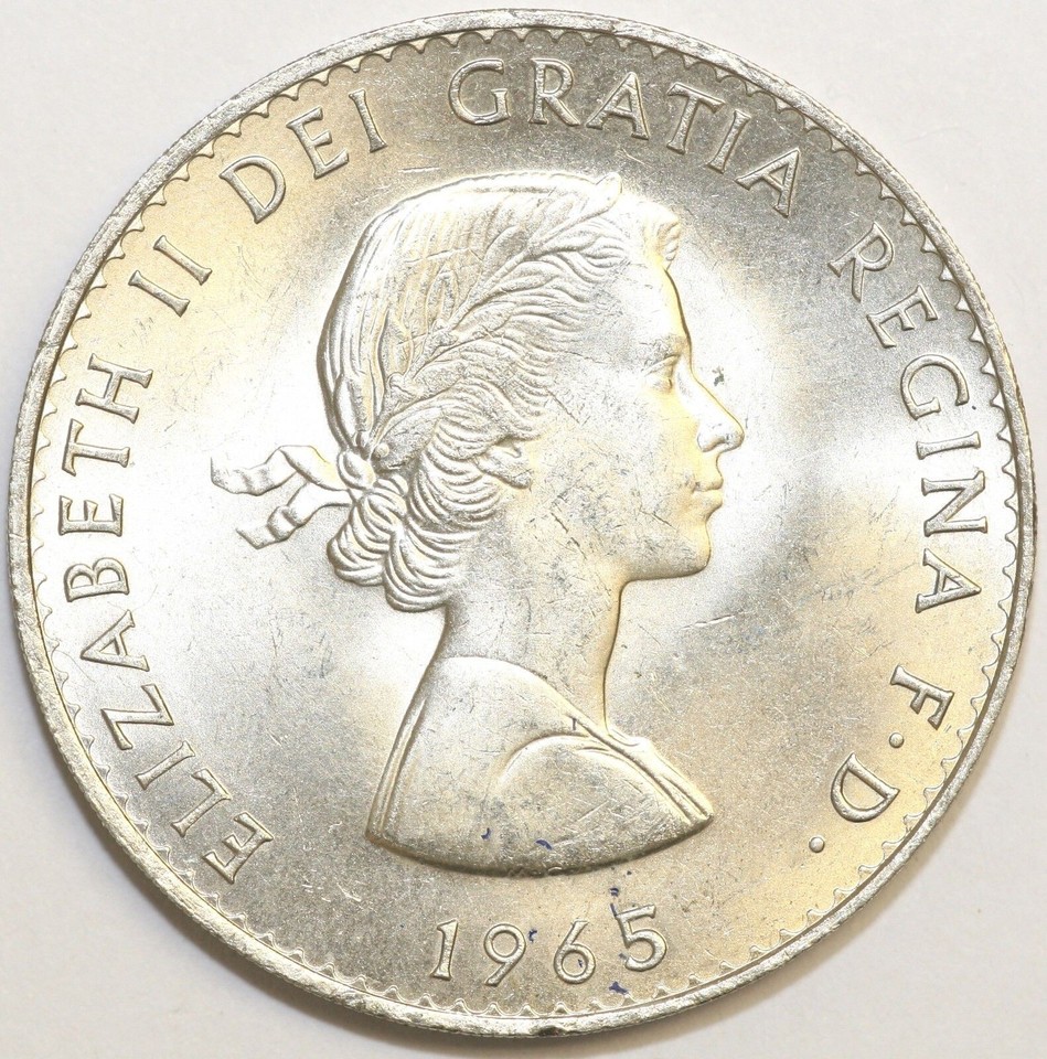 1965 Elizabeth II Commemorative Crown - Winston Churchill Extremely ...