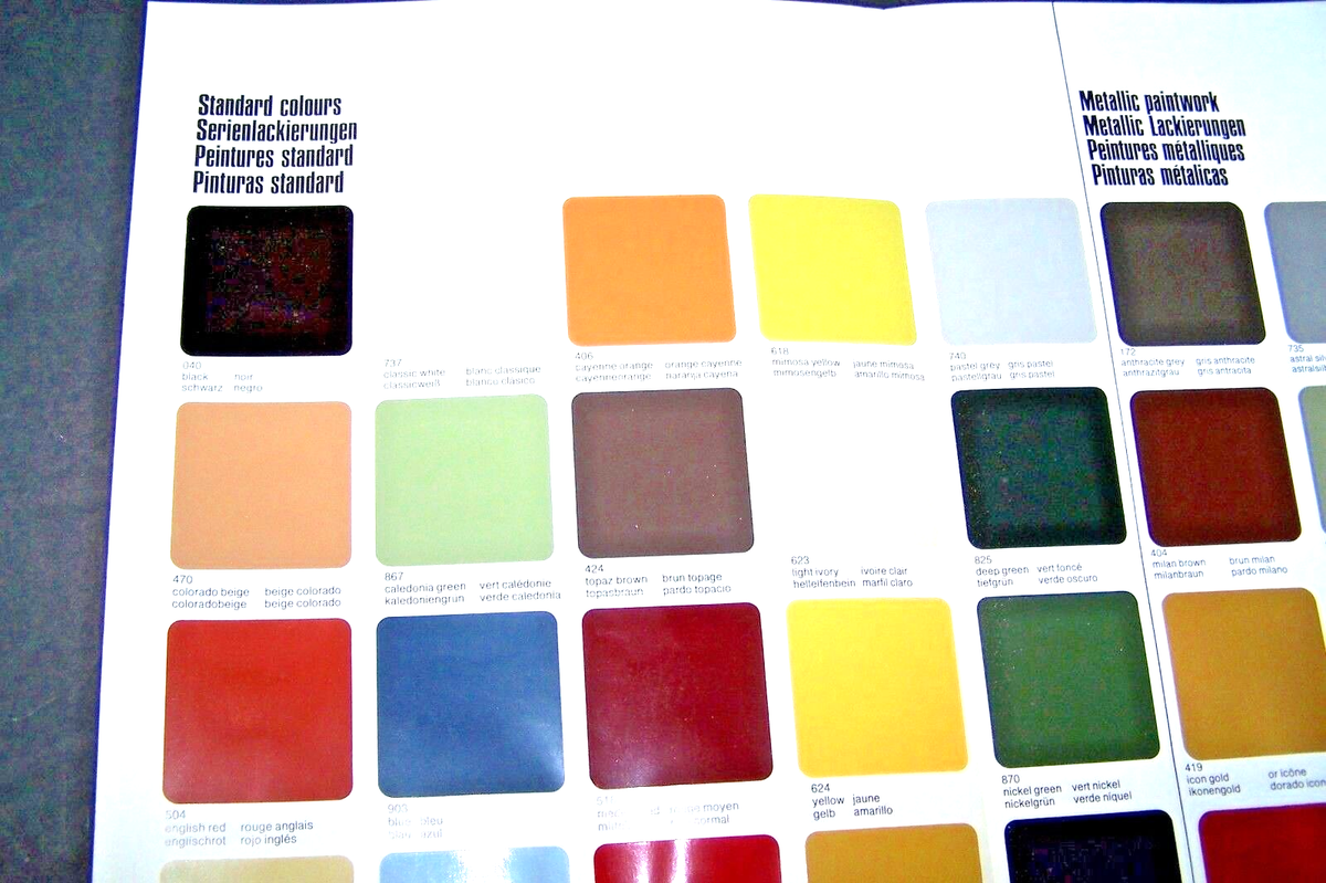 Mercedes Benz Paint Color Charts C109A New Chestnut Red Automotive