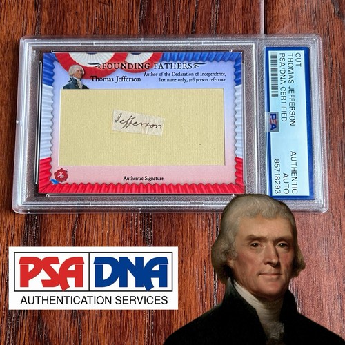 THOMAS JEFFERSON * PSA * Autograph President Cut Signature Card SIGNED ...