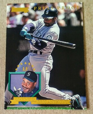 1995 DONRUSS PRESS PROOF #31 ERIC ANTHONY BASEBALL INSERT CARD ONLY ...