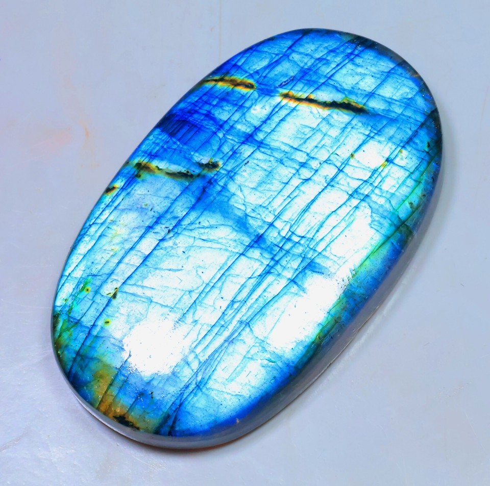 100% NATURAL DEEP BLUE FIRE LABRADORITE OVAL CABOCHON PENDANT GEMSTONE ...