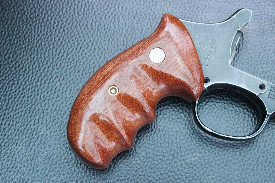 COMBAT GRIPS FOR S&W N FRAME ROUND BUTT MOD 929, 629, 627 SAPELE WOOD ...