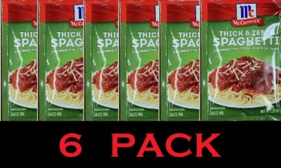 McCormick THICK & ZESTY SPAGHETTI Seasoning & Sauce Mixes 1.37 oz ...