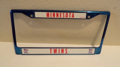 Minnesota Twins Blue Metal License Plate Holder MN Baseball Frame | eBay