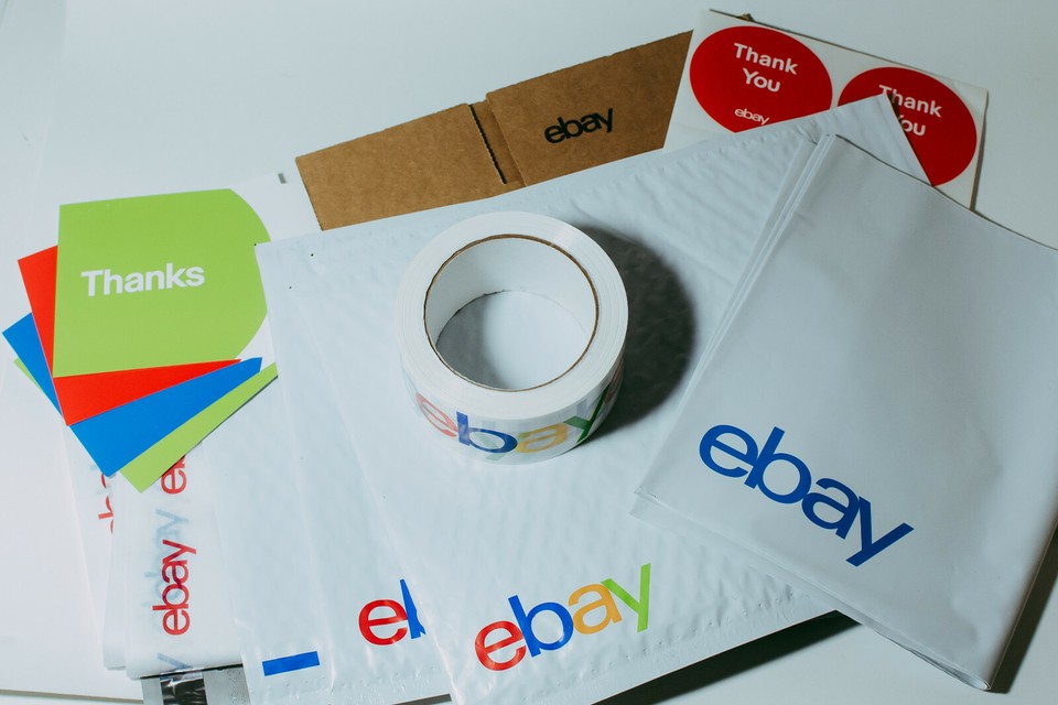 Ebay Branded Shipping Supplies STARTER KIT Box Envelopes Tape Tissue ...