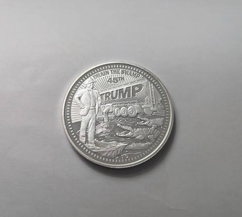 Donald Trump Pence 2020 One Ounce .999 Fine Silver Round Drain The ...