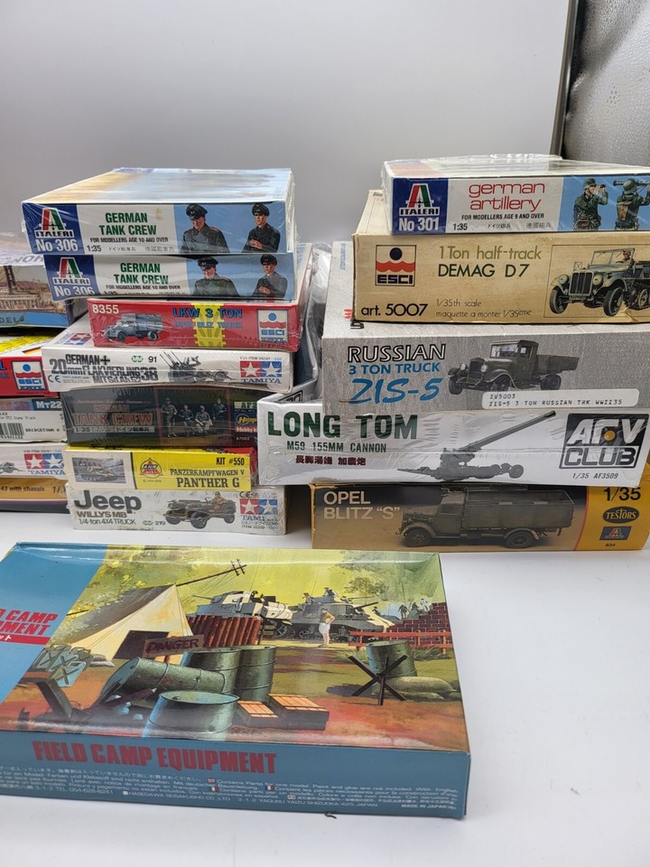 Military Vehicle Model Kits Crew + Hasegawa Revell Esci Ahm Testors | eBay