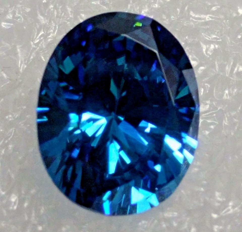 Beautiful Vibrant Blue Oval Cut Cubic Zirconia (CZ) 10x8mm Loose Stone ...