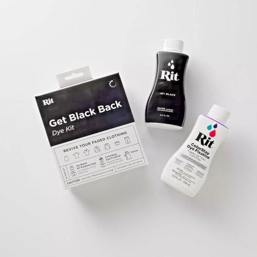 Rit Dye - Get Back Black Dye Kit - Fabric Dye - Restore Faded Clothes ...