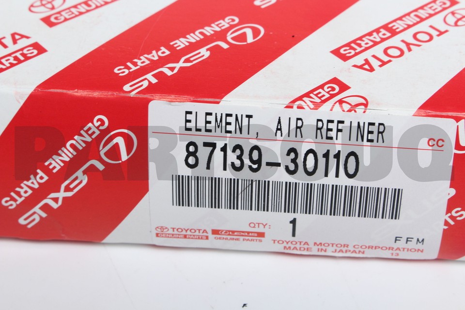 8713930110 Genuine Toyota ELEMENT AIR REFINER 87139-30110 | eBay