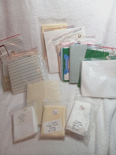 LOT OF 20 ASSORTED AIDA CLOTH & WASTE CANVAS 12" X 18 FOR MOST | eBay