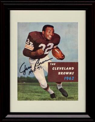 8x10 Framed Jim Brown - Cleveland Browns Autograph Promo Print ...