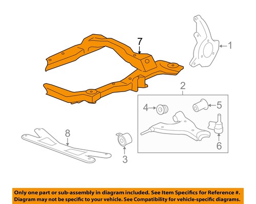 Used Front Frame Crossmember fits: 2016 Chevrolet Traverse Front Front ...