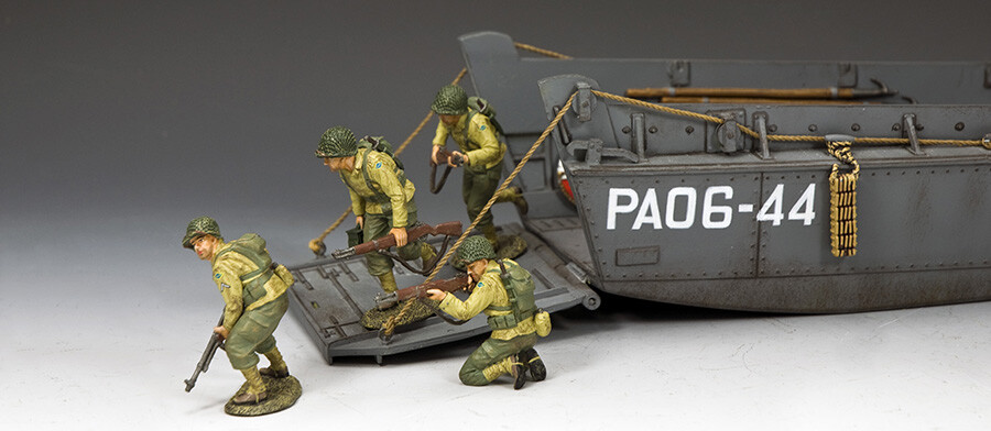 KING & COUNTRY D DAY DD321 U.S. ARMY RANGERS HITTING THE BEACH SET #1 ...