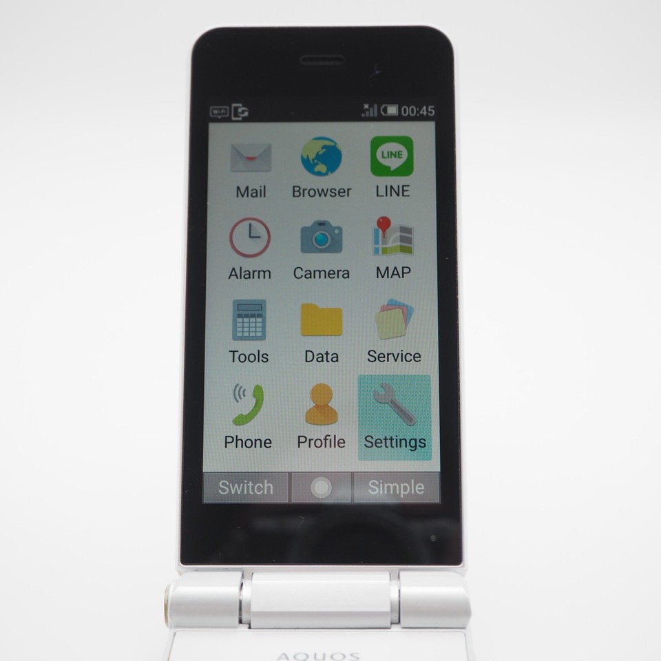 [N Mint] SHARP AQUOS Keitai 2 601SH 602SH White Flip phone Unlocked SIM ...