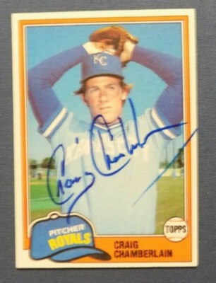 Craig Chamberlain Kansas City Royals 1981 Autographed Card | eBay