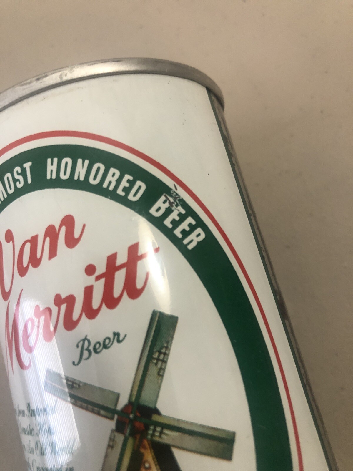 Van Merritt Beer 🍺 S/S Bottom Opened Pull Tab Beer Can 🍺 Peter Hand ...