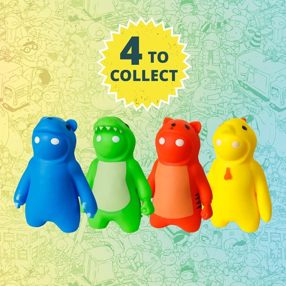 Gang Beasts Blue Bear Kigurumi Stretchy Action Figure 4.5 Inch ...