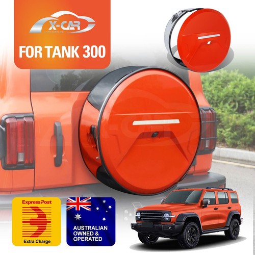 Orange Spare Wheel Cover With Steel Hoop for GWM Tank 300 23-25 Tire ...
