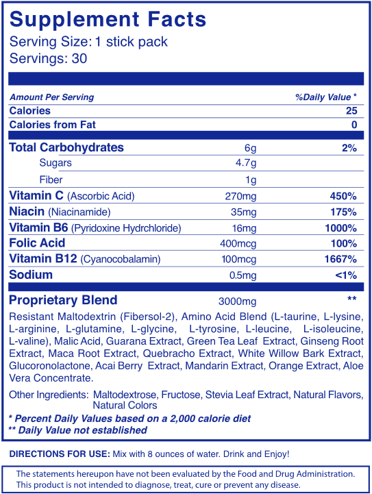 BHIP BLUE Energy Blend Energy Drink Promotes Health, Fitness ...