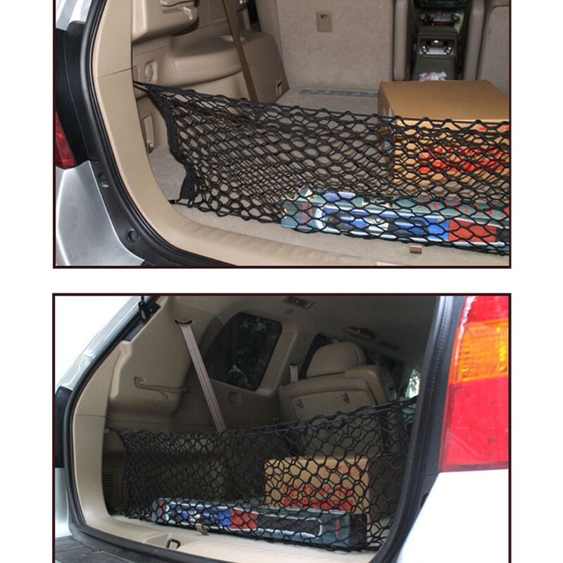 Double-Layer Cargo Net Adjustable Vehicle Trunk Cargo Mesh Storage ...