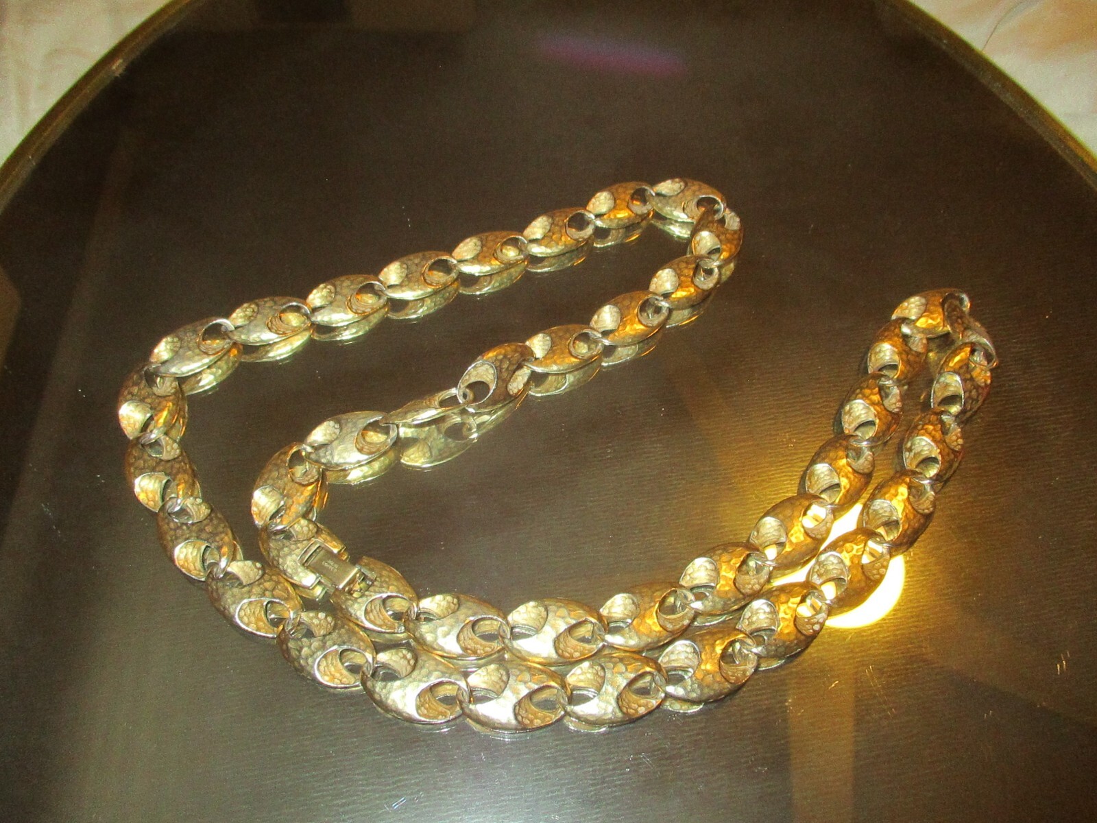 Vintage 60's Solid Copper Heavy Link Belt Chain 18" H… - Gem