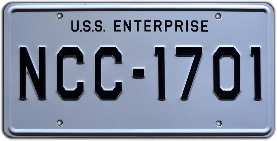 Quality Stamped Aluminum USS Enterprise Plate | Unique Gift for Star ...