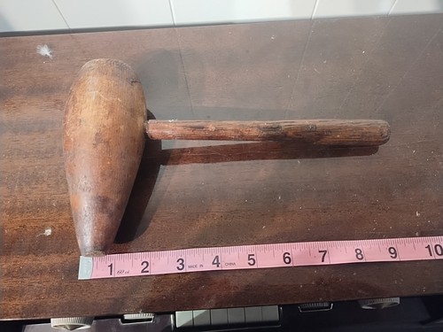 Vintage Wooden Bossing Mallet For Lead Work 9 1/2 Long Overall Mallet ...