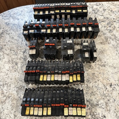 15, 20, 30, 40, 50 Amp, Lot -60 Stab-Lok Breakers Federal Pacific | eBay