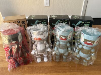 Tim Biskup ⭐️ 4 Calli Figures ⭐️ Back Silver Red Mouth Gold Dust LE ...