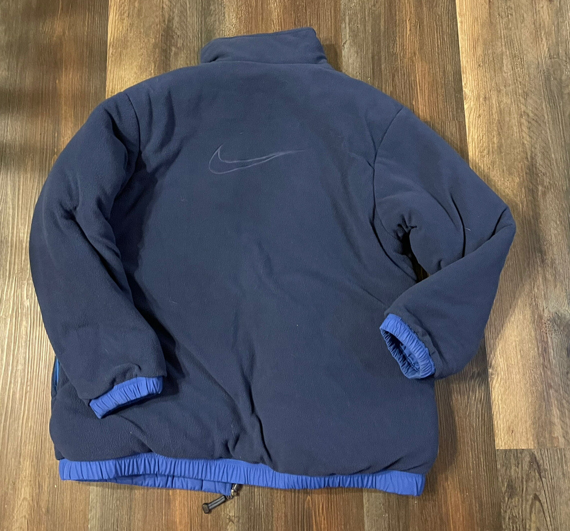 Vintage Nike Air Blue Puffer Puffy Swoosh Jacket Mens… - Gem