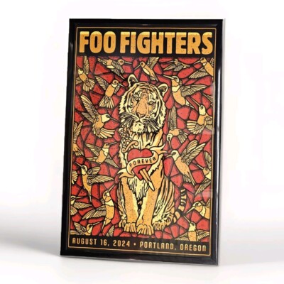 Foo Fighters 2024 Portland, OR Concert Poster 11 X 17 Framed | eBay